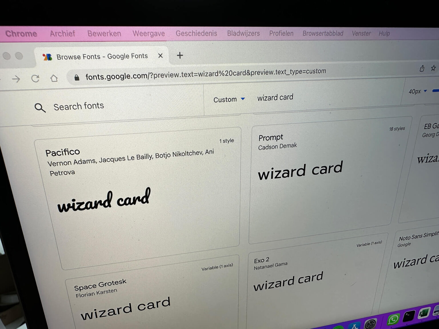Gratis lettertypes, zo gebruik je ze - Wizard card