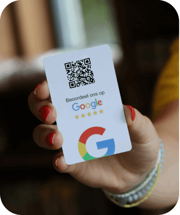 Google review card | Met NFC en jouw eigen logo ⭐️⭐️⭐️⭐️⭐️